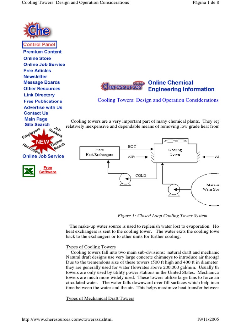 Cooling Towers Design and Operation Considerations PDF | PDF | Heat ...