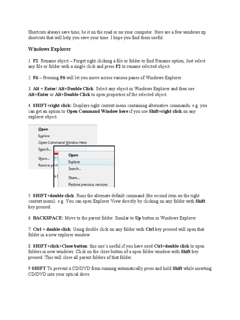 Shortcuts | PDF