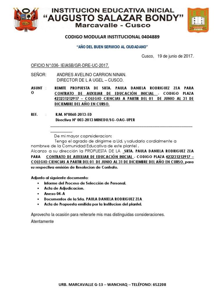 OFICIOS | PDF | Jardín de infancia | Educación avanzada