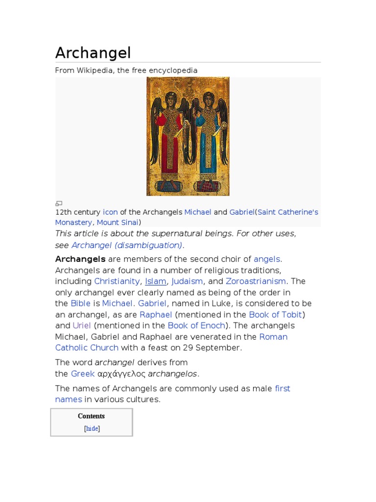 Archangels | Download Free PDF | Archangel | Michael (Archangel)