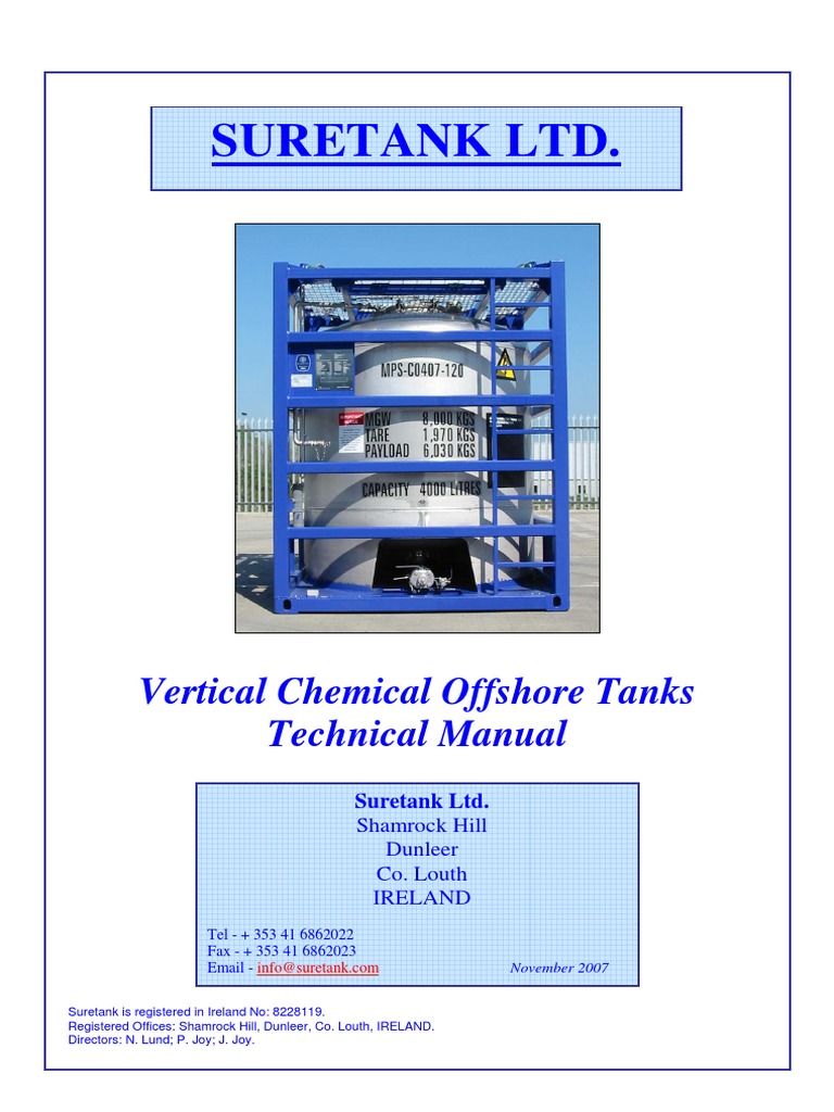 Tank Operating Manual Rev 3 PDF | PDF | Leak | Valve