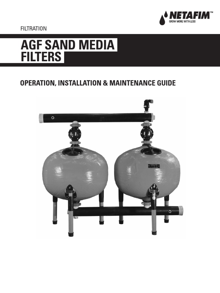 AGF SAND MEDIA FILTER GUIDE | PDF | Valve | Filtration