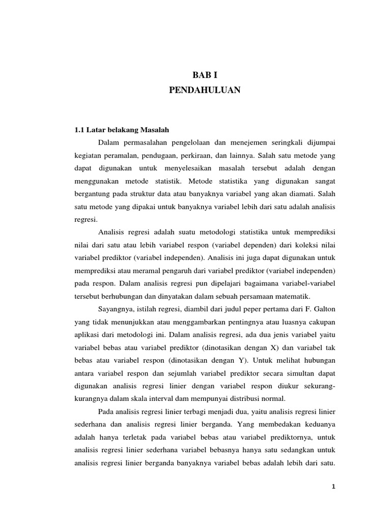 Regresi Linier Multivariat Bab 7 PDF | PDF