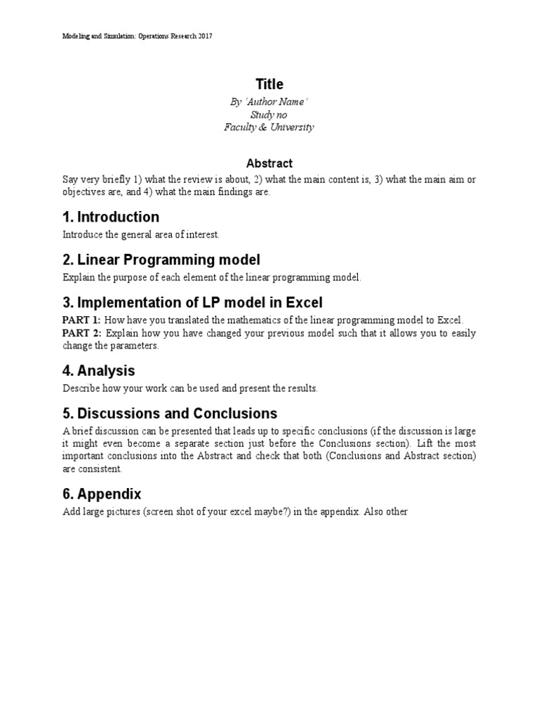 MS4 Report Template | PDF