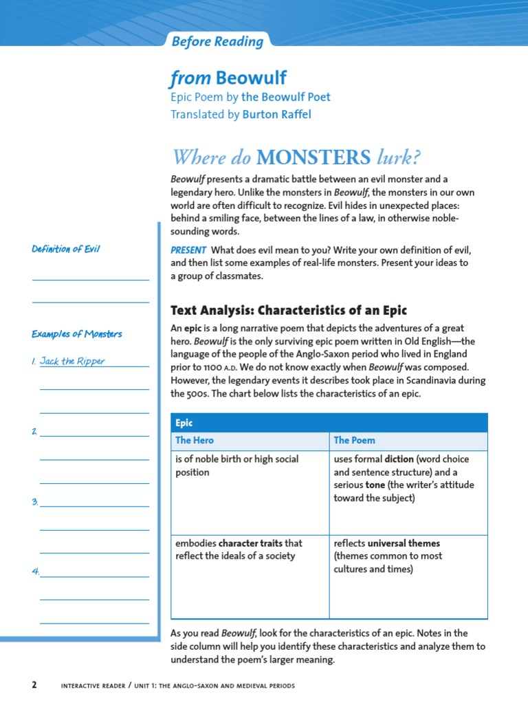 Beowulf Interactive Reader | PDF