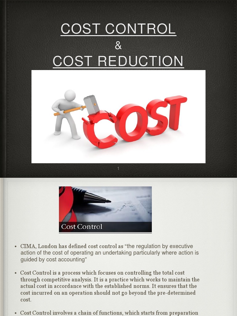 Cost Control Cost Reduction | PDF | Inventory | Automation