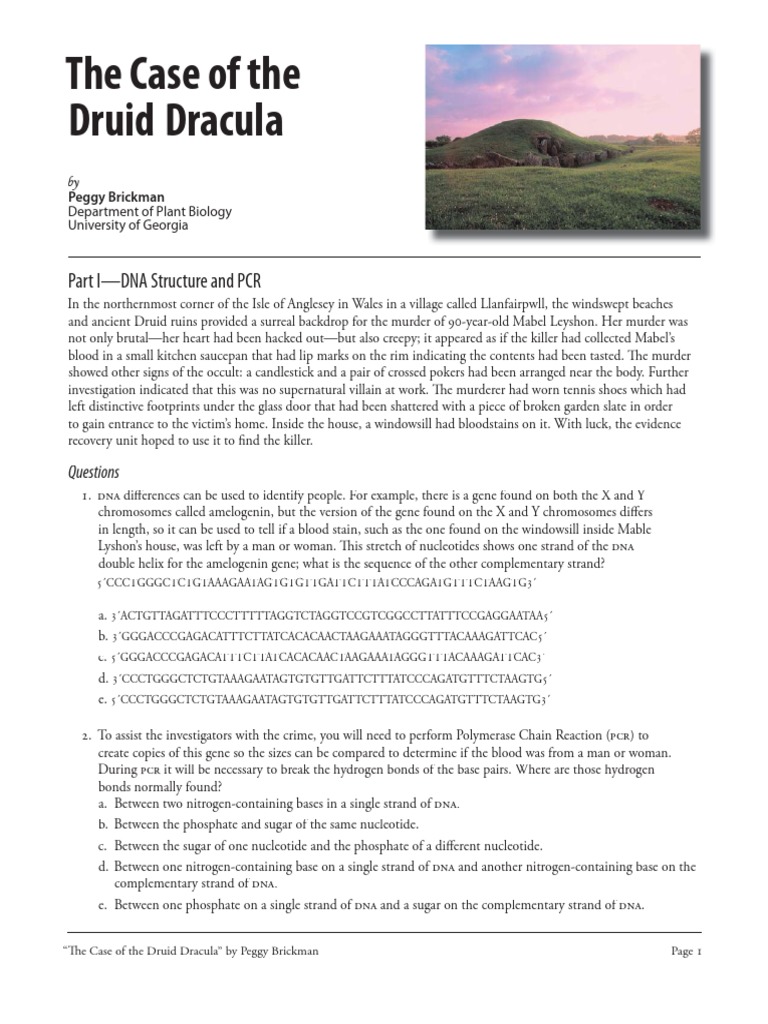 The Dracula Case | PDF | Dna Replication | Dna