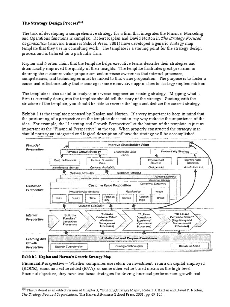 Balanced Scorecard and Strategy Design | PDF | Strategic Management ...