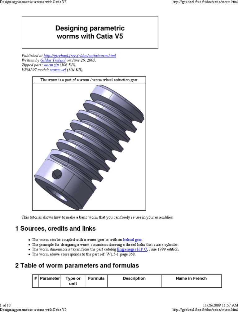 Designing Parametric Worms .. | PDF | Helix | Gear