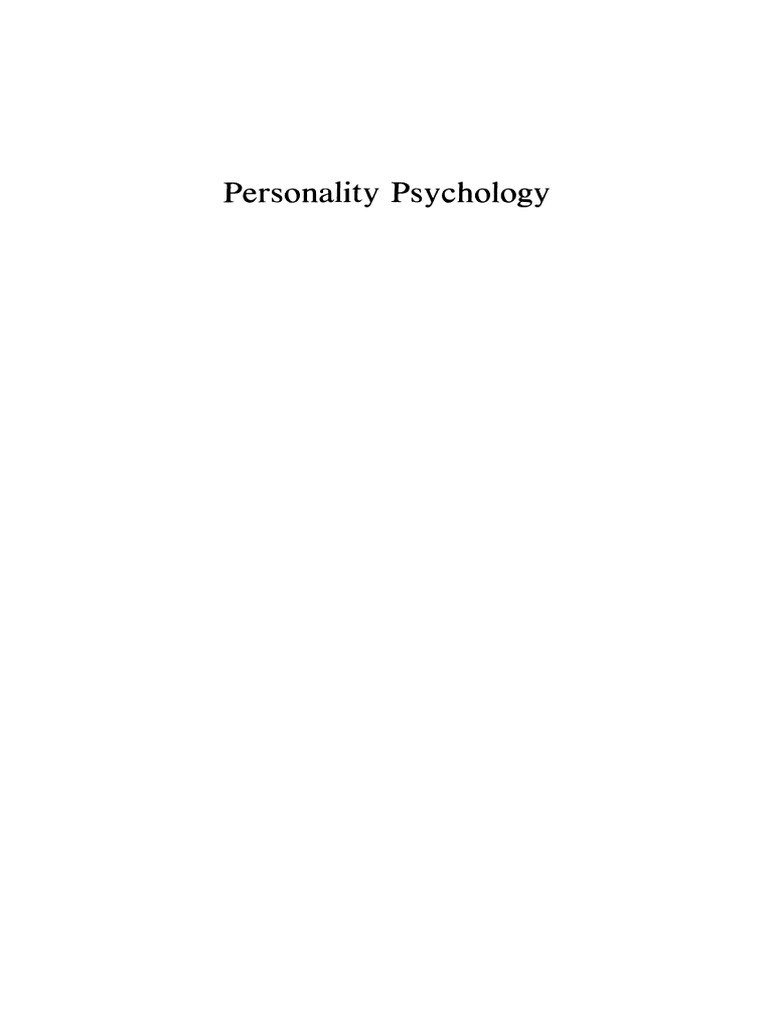 Evolutionary Psychology - David M. Buss | PDF | Personality Psychology ...