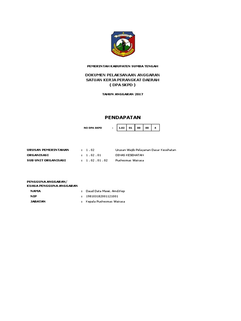 Dpa SKPD 1 | PDF