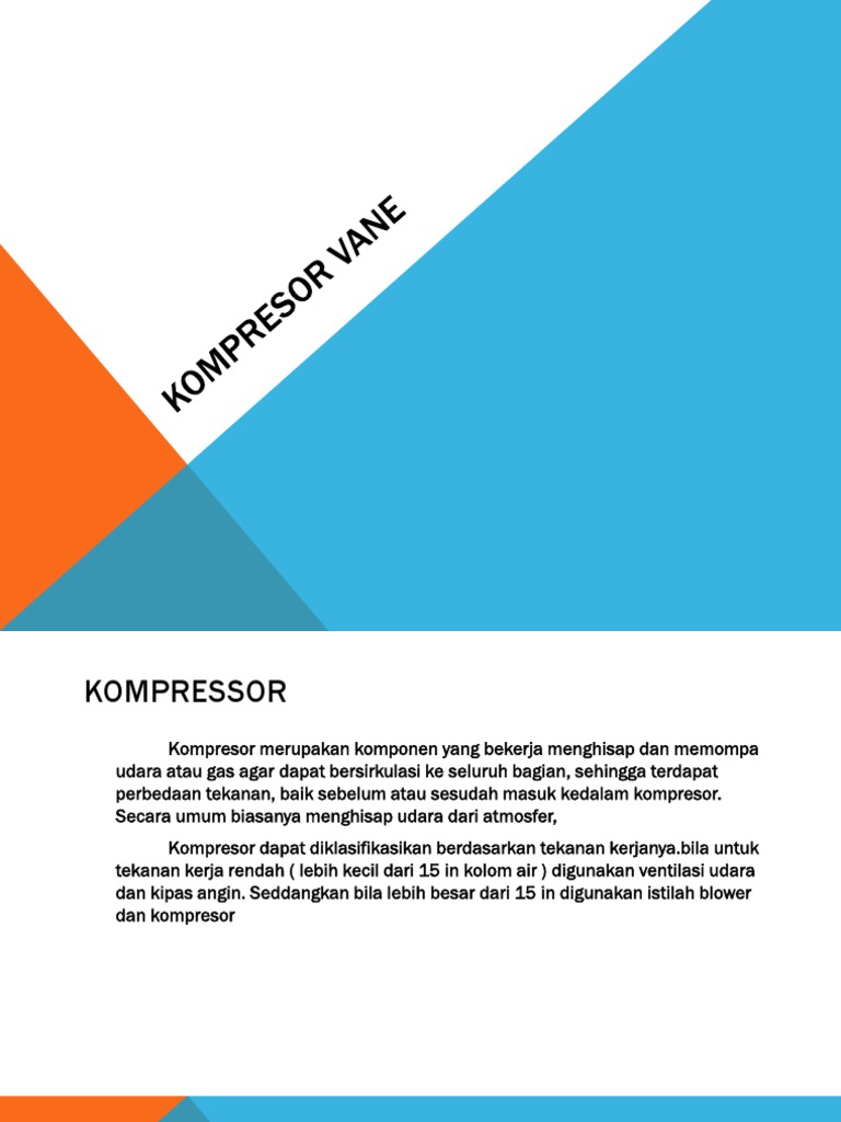 Kompresor Vane | PDF