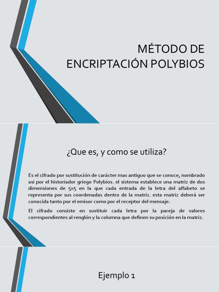 Método de Encriptación Polybios | PDF