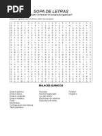 Sopa de Letras: Tabla Periódica | PDF | Elementos químicos | Tabla ...