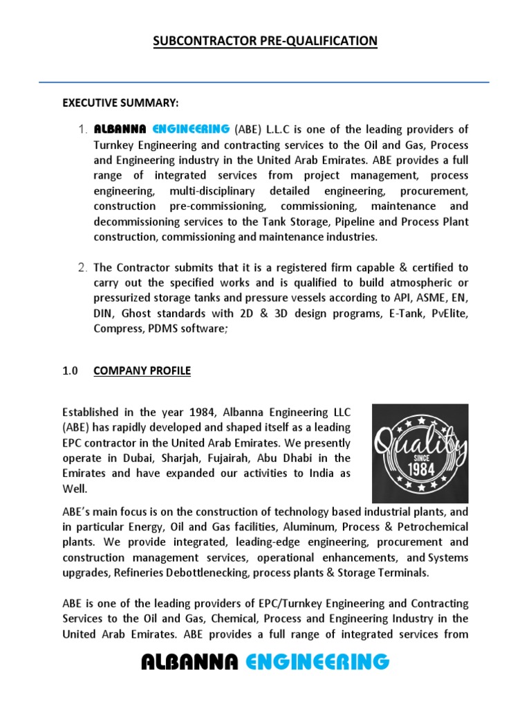 ABE Company Profile Short PDF | PDF | United Arab Emirates | Metal ...