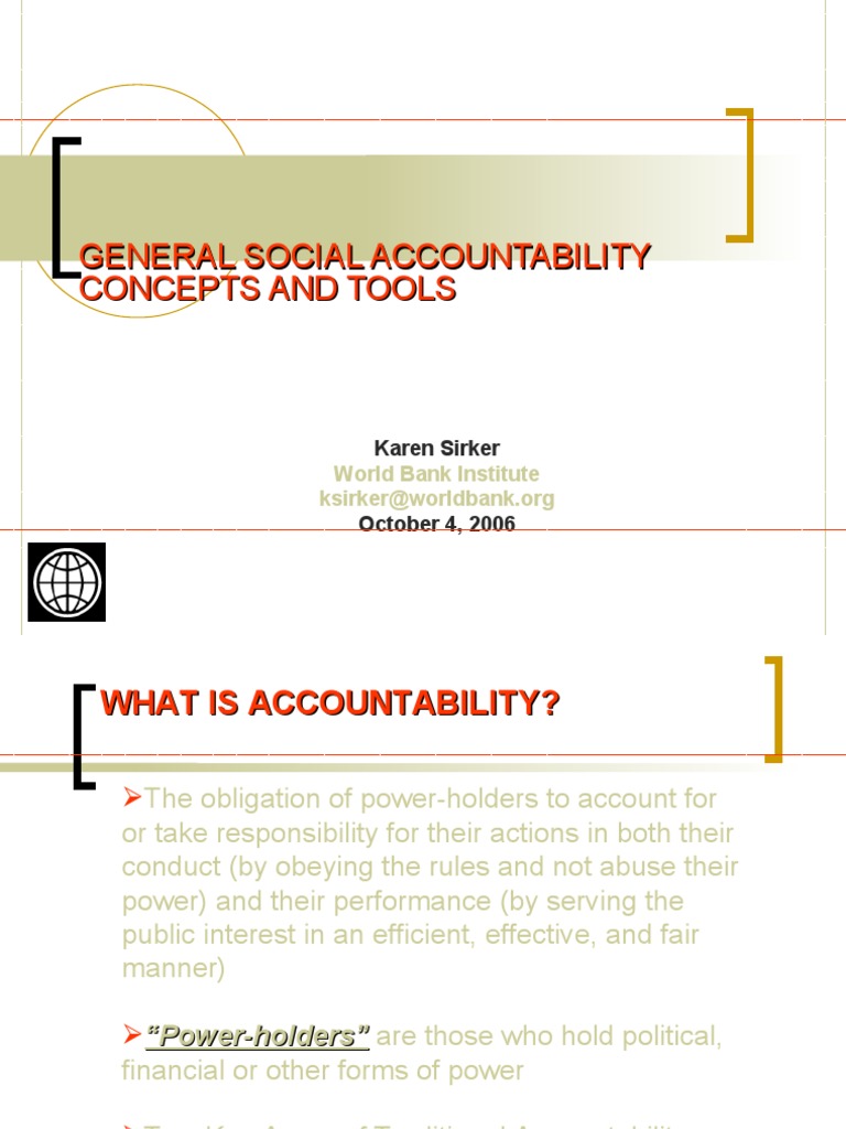 General Social Accountability Concepts and Tools | PDF | Accountability ...