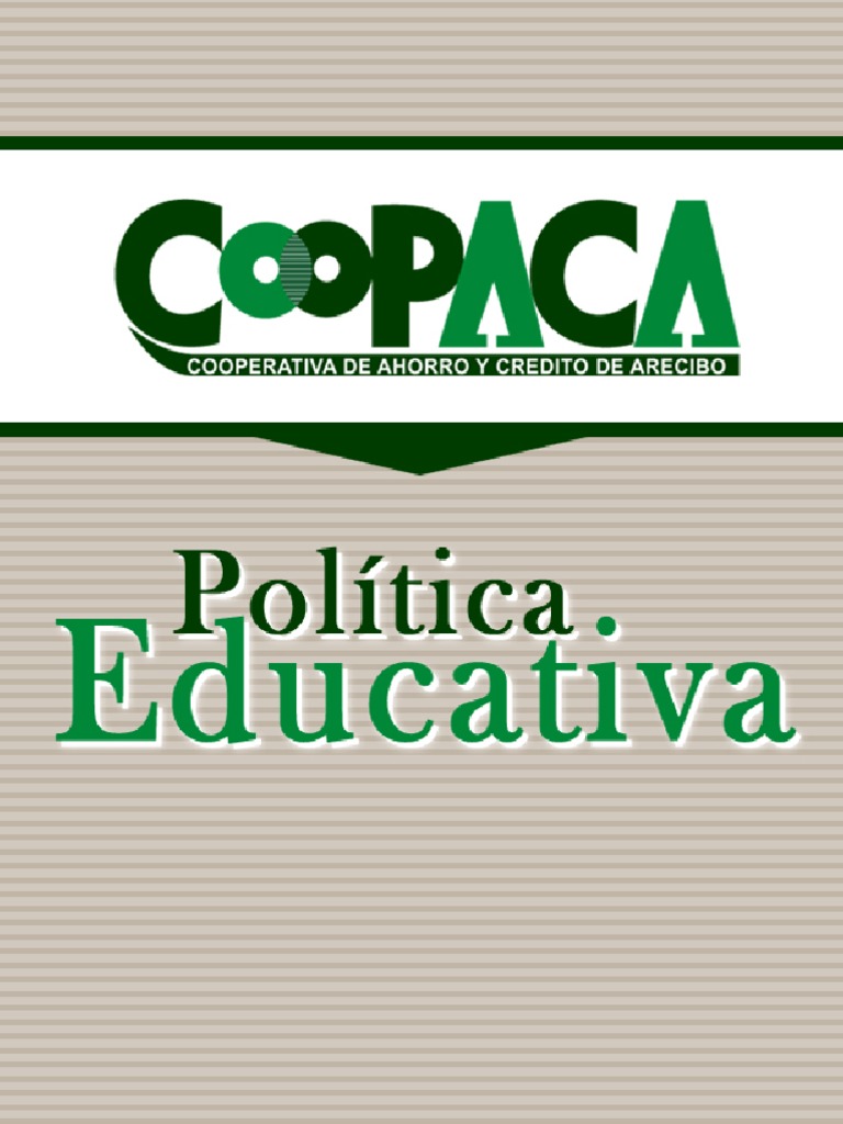 COOPACA Politica Educativa (Modelo) | PDF | Cooperativa | Marketing