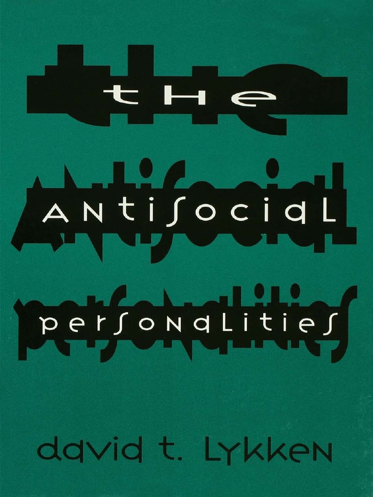 David T. Lykken-The Antisocial Personalities-Psychology Press (1995 ...