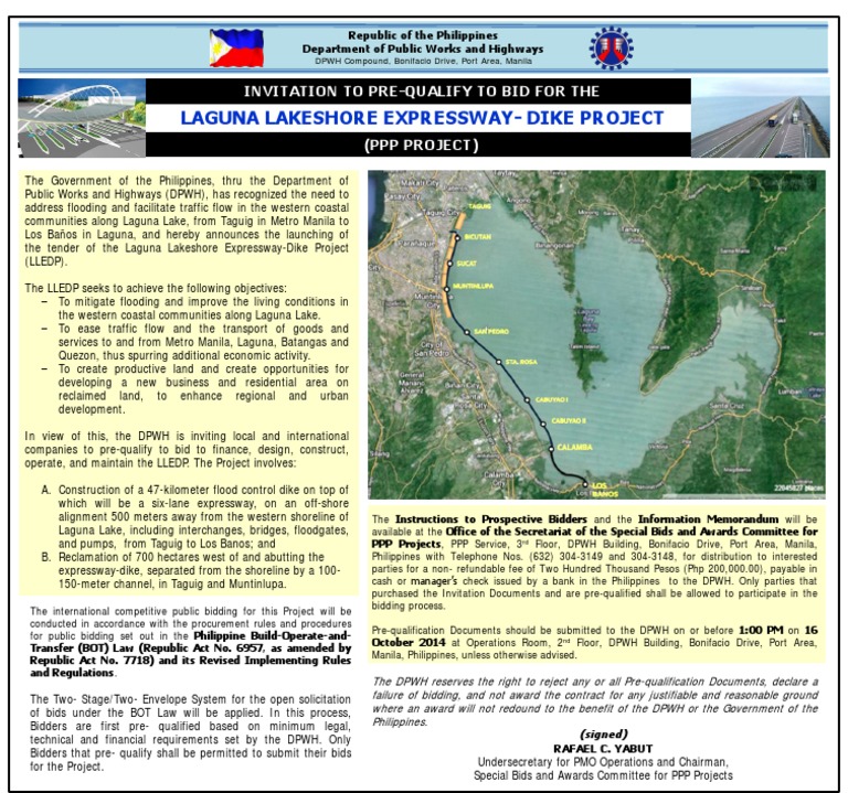 Laguna Lakeshore Expressway Dike Project | Metro Manila | Government