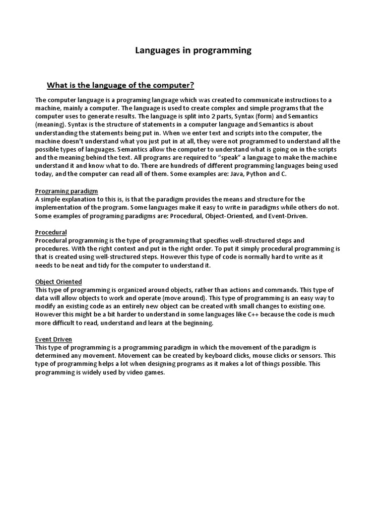 Unit 6 P1 | PDF | Programmer | Programming Paradigms