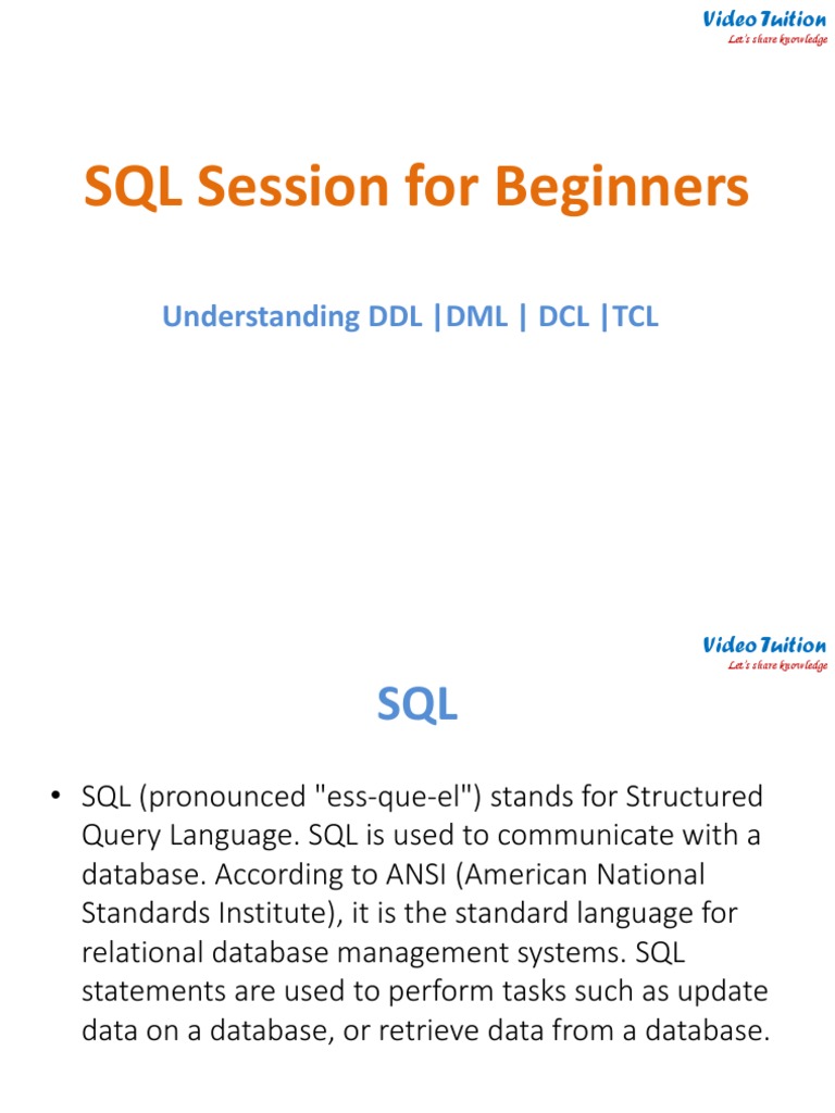 SQL - Instructions DDL DML DCL DQL | PDF | Sql | Databases