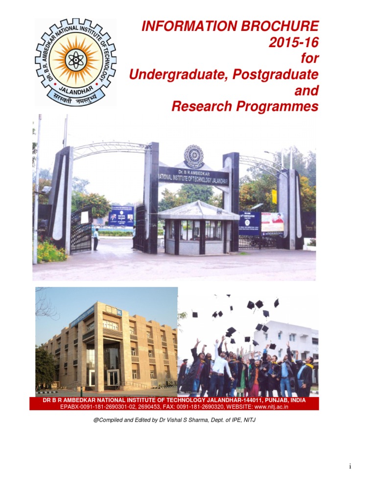 MANIT Brochure | PDF | Course Credit | University And College Admission