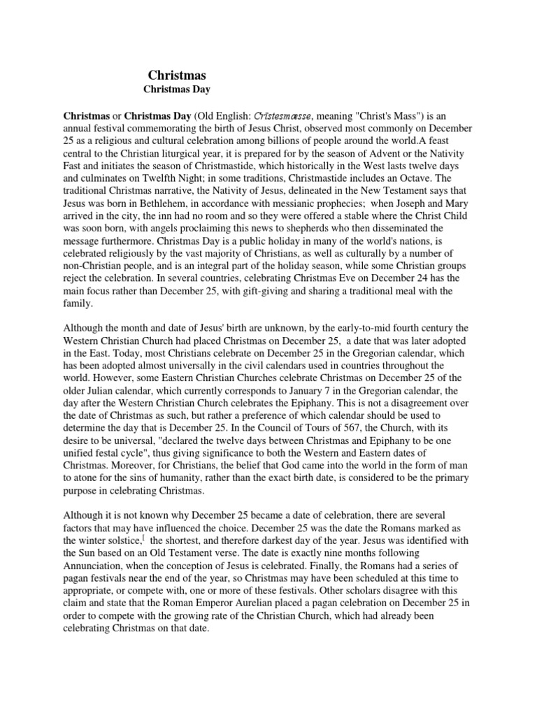 Christmas | PDF | Christmas | Liturgical Calendar