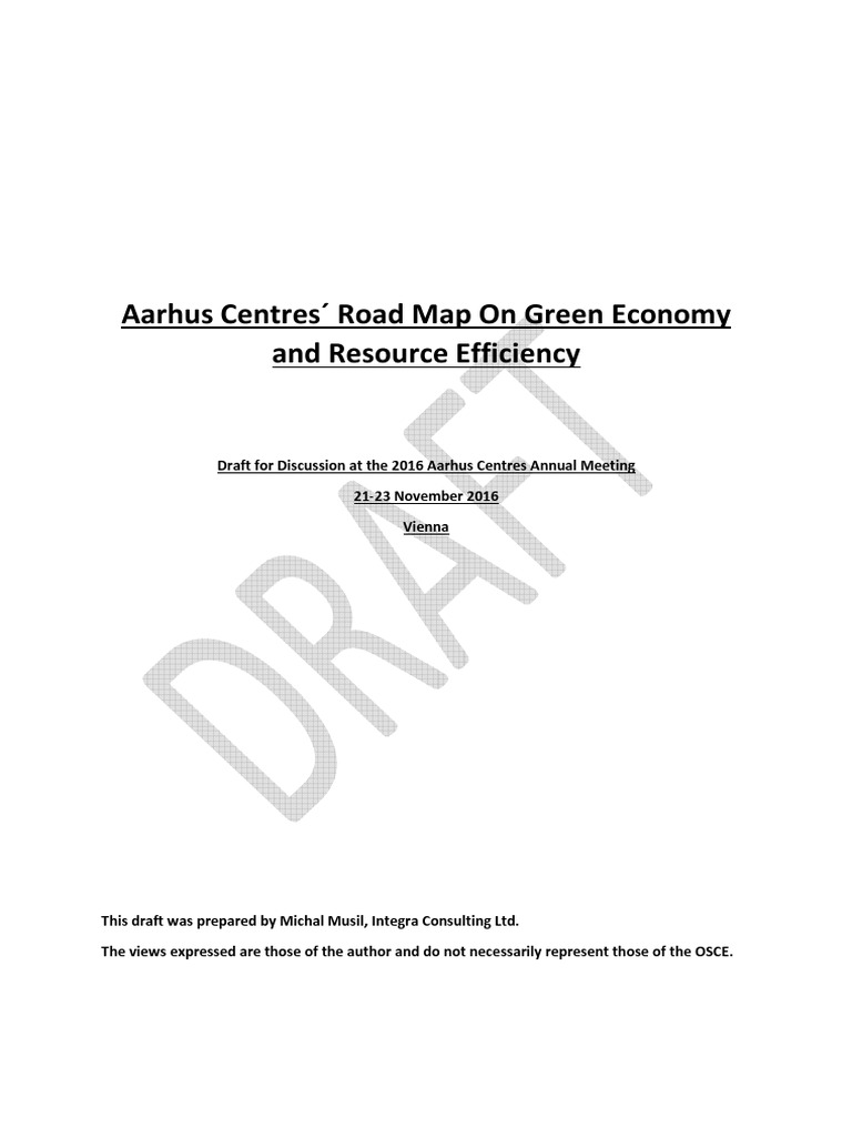 Draft Road Map Aarhus Centres Green Economy | PDF | Environmental ...