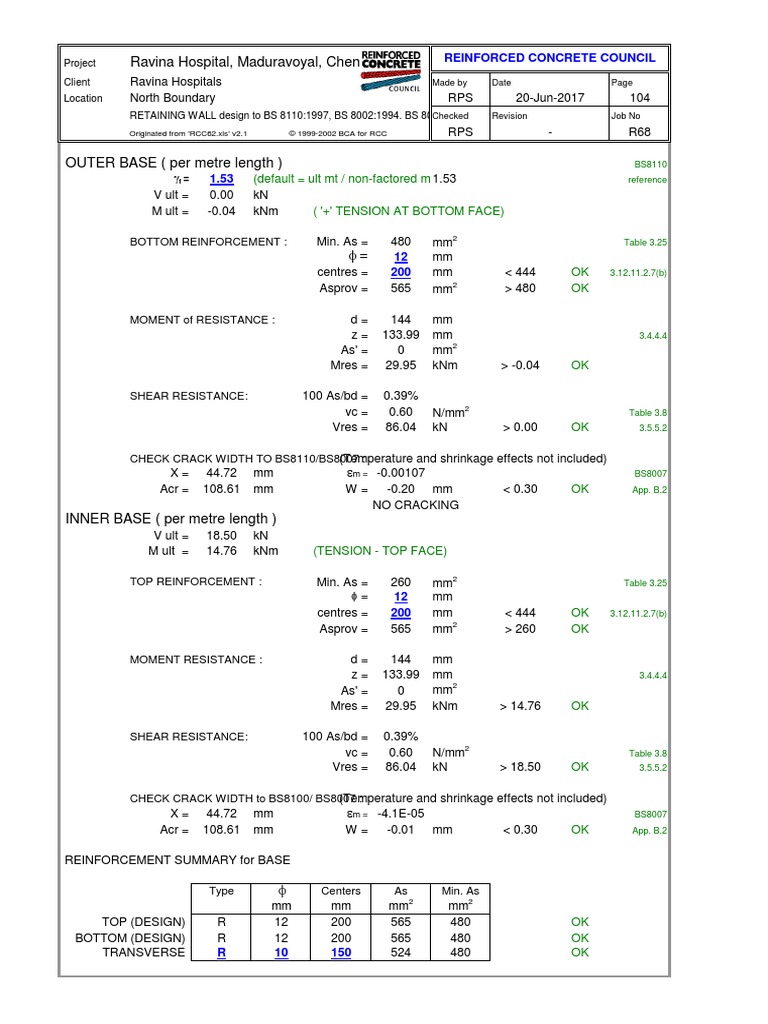 Retaining Wall-South Side | PDF | Horticulture And Gardening | Building ...