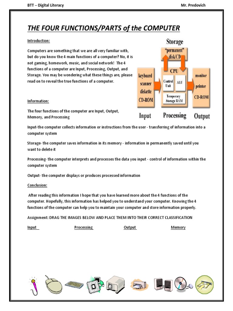 The Four Functions of The Computer 2017 | PDF | Career & Growth | Computers