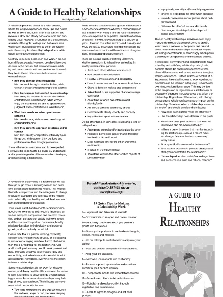 Healthy Relationships PDF | PDF | Trust (Emotion) | Emotions