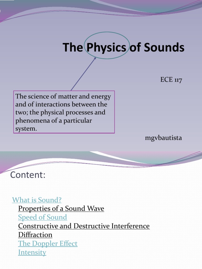 The Physics of Sounds | PDF | Sound | Continuum Mechanics