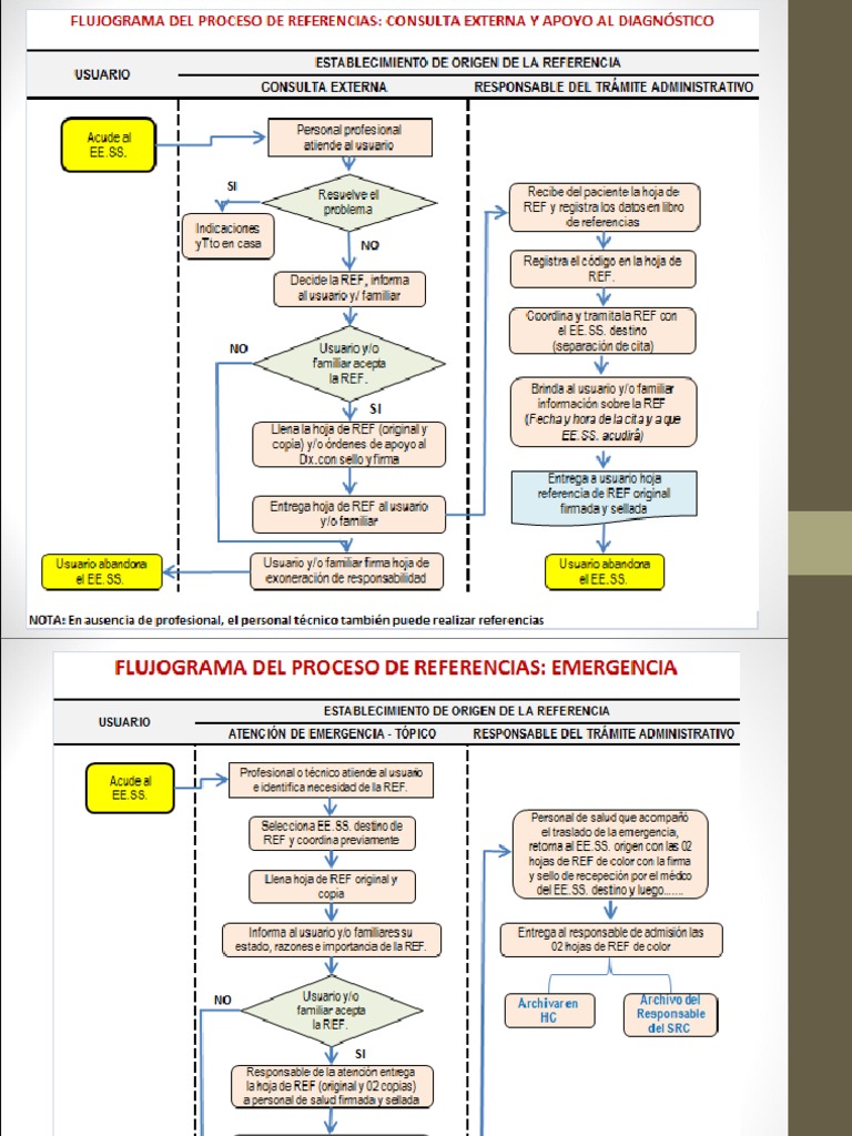 Flujogramas Del Proceso Referencia | PDF