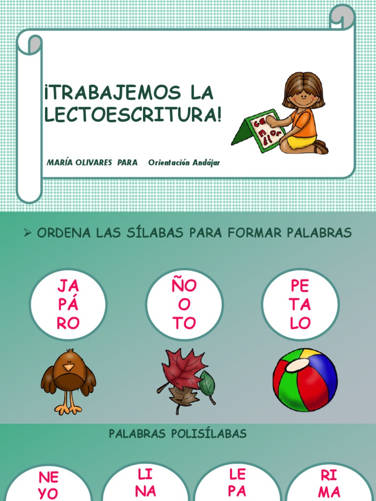 Ordena Sílabas: Actividades Polisílabas | PDF