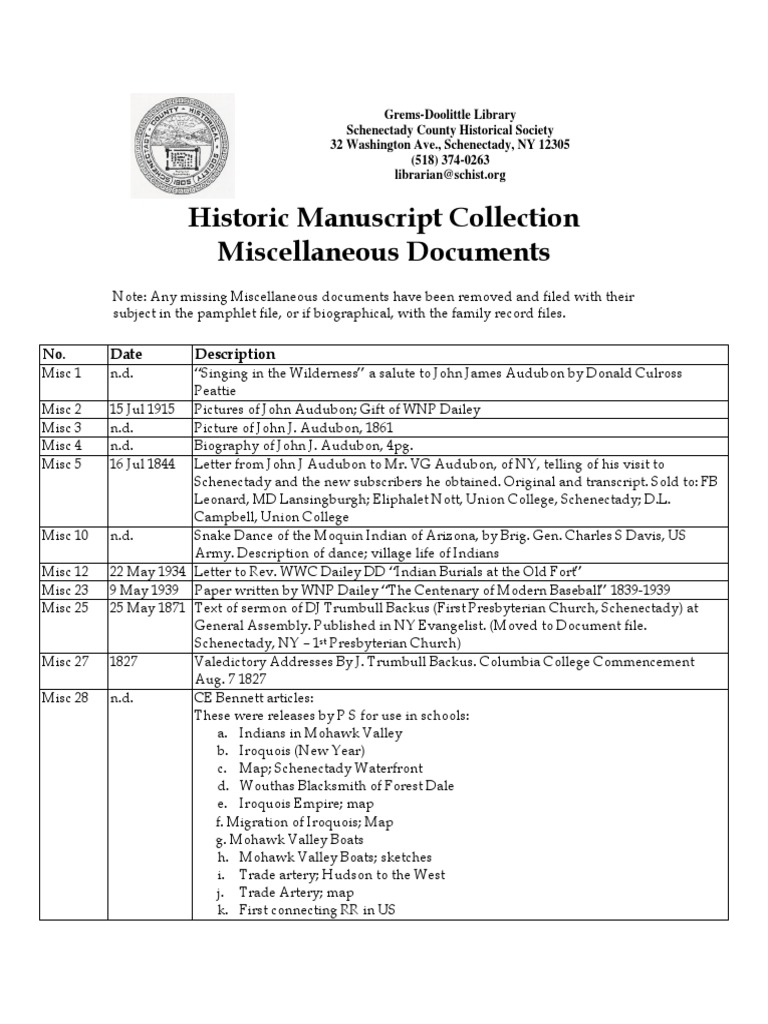 Historic Manuscript | PDF
