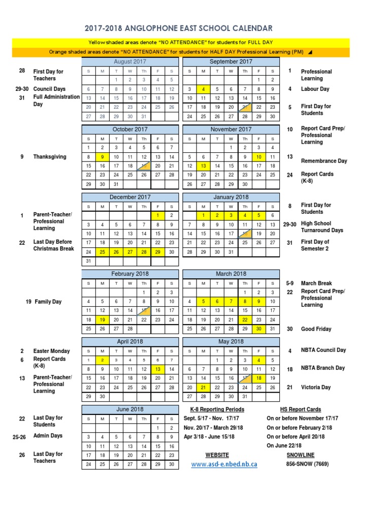 2017-2018 School Calendar Overview | PDF | Liturgical Calendar ...