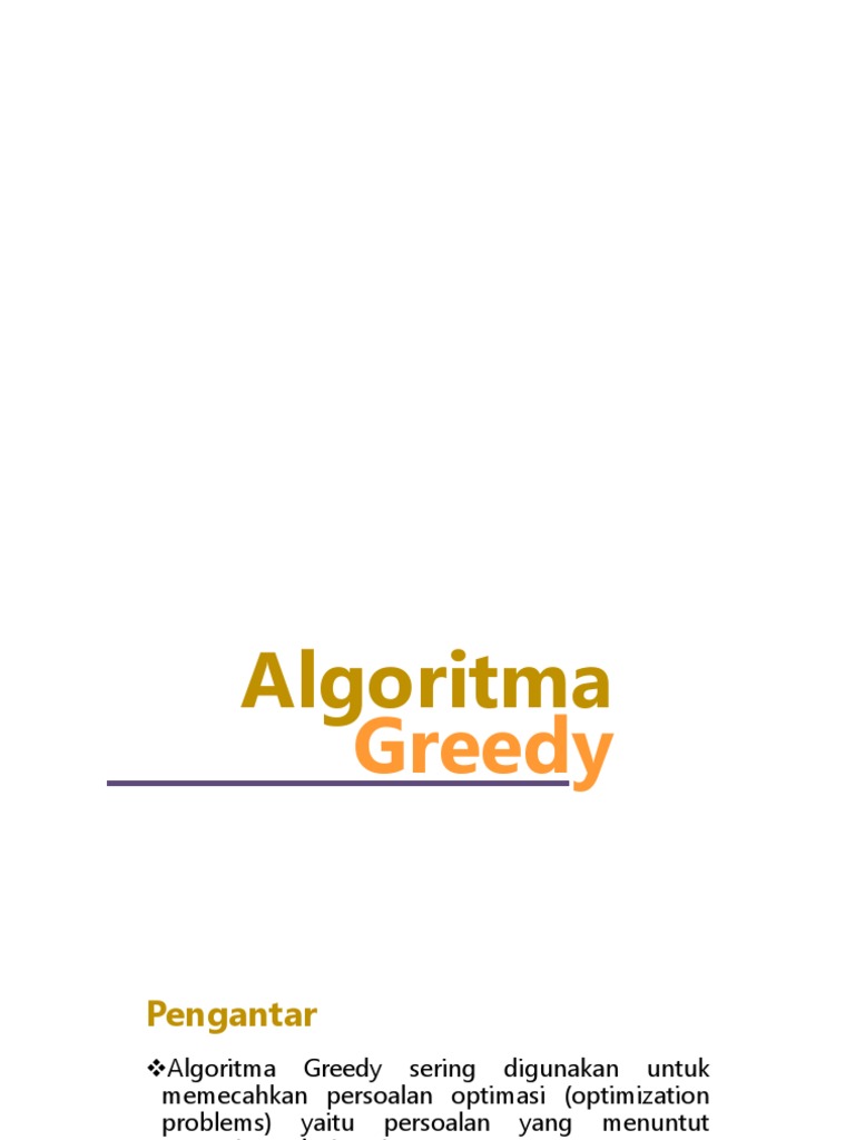 Algoritma Greedy | PDF