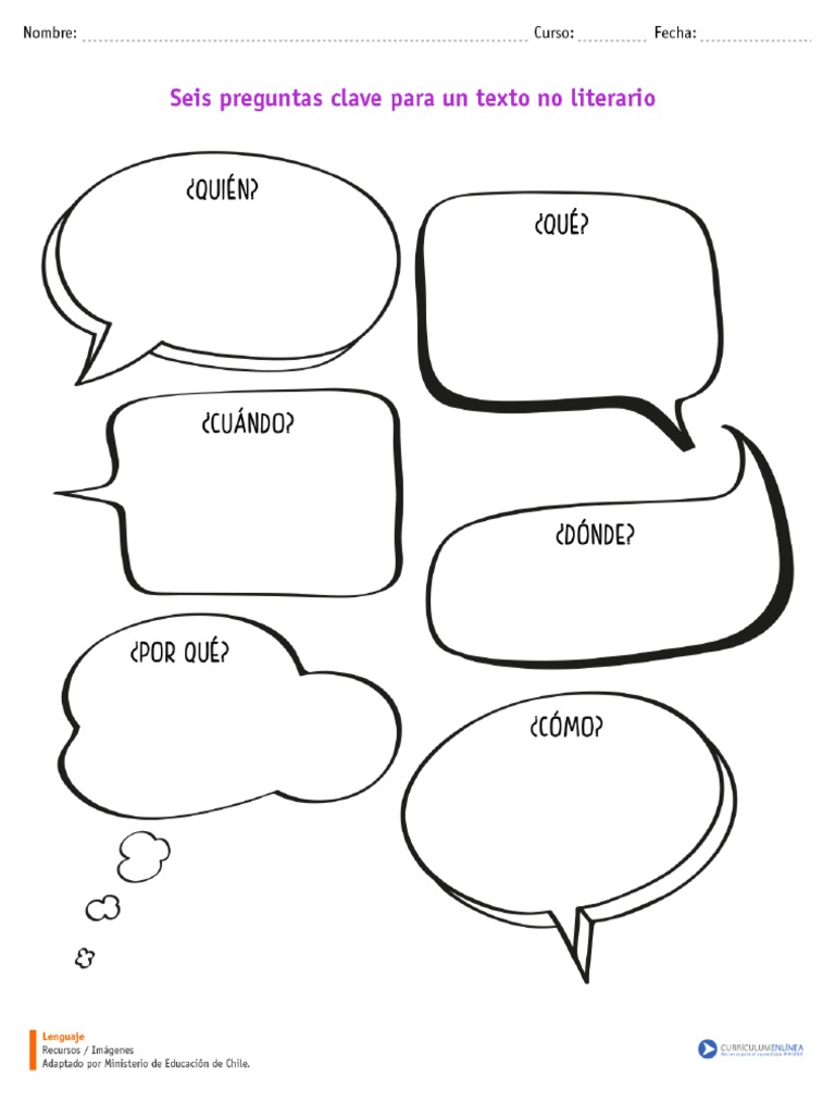 Preguntas para Texto Informativo PDF | PDF