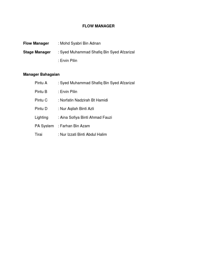 Flow Manager | PDF