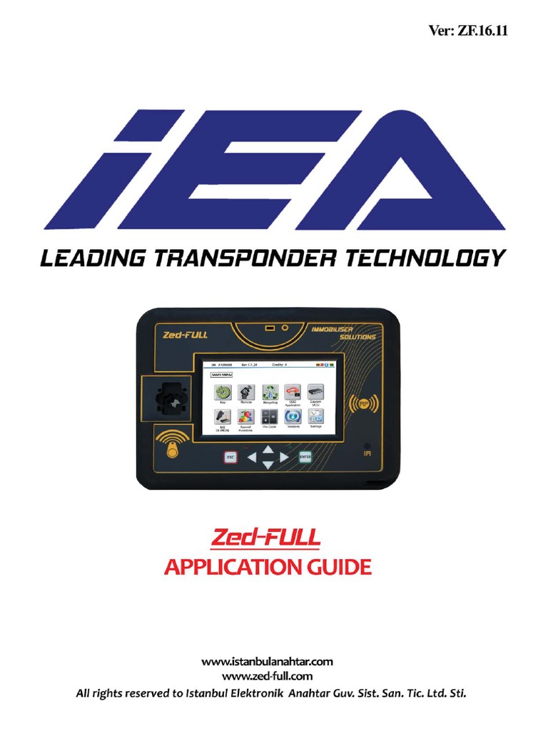 Zed-FULL APPLICATION GUIDE PDF | PDF | Vehicle Industry | Motor Vehicle ...