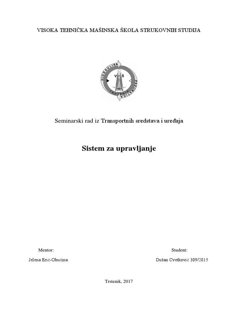 Sistem Za Upravljanje | PDF