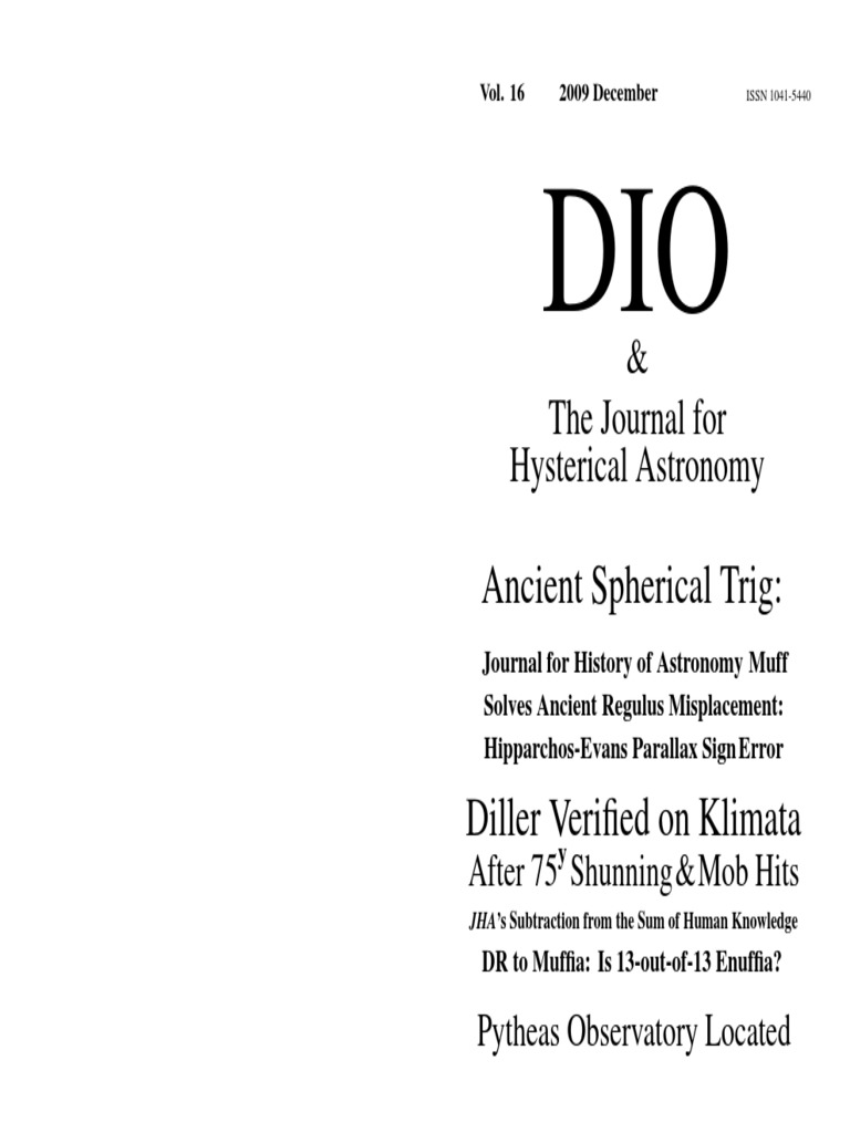 Ancient Spherical Trig:: & The Journal For Hysterical Astronomy | PDF ...
