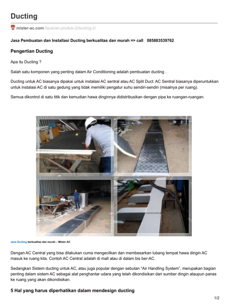 Pengertian Ducting | PDF