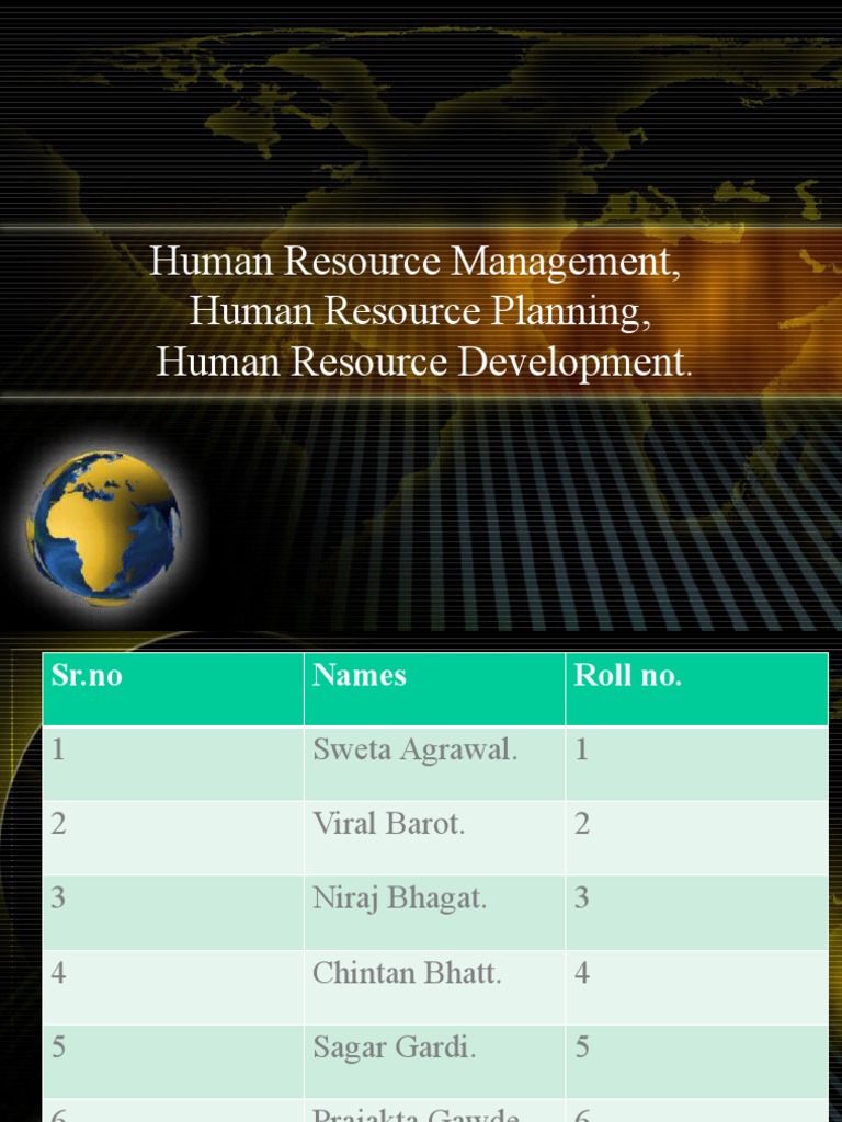 Human Resource Management, Human Resource Planning, Human Resource ...