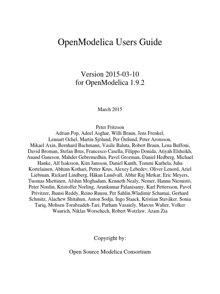 Open Modelica Users Guide | PDF | Python (Programming Language) | Mathematical Optimization