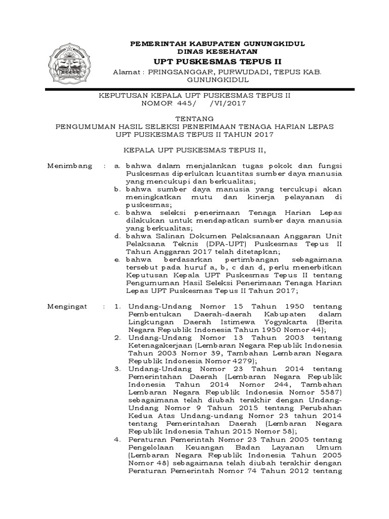 SK THL Tepus II Baru | PDF