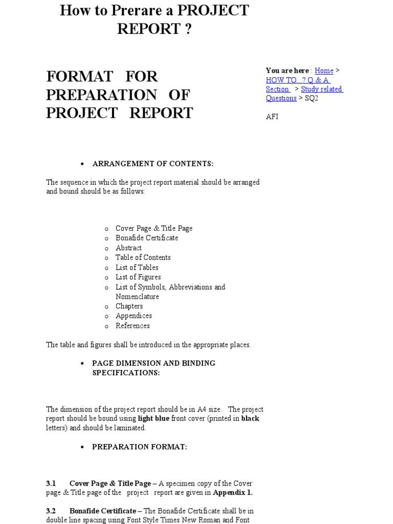 Project Report Format | PDF