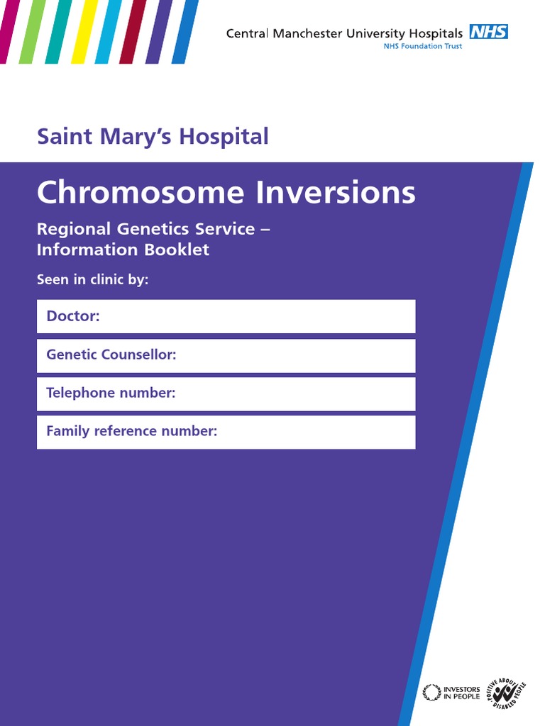 Chromosome Inversions: Saint Mary's Hospital | PDF | Chromosome ...