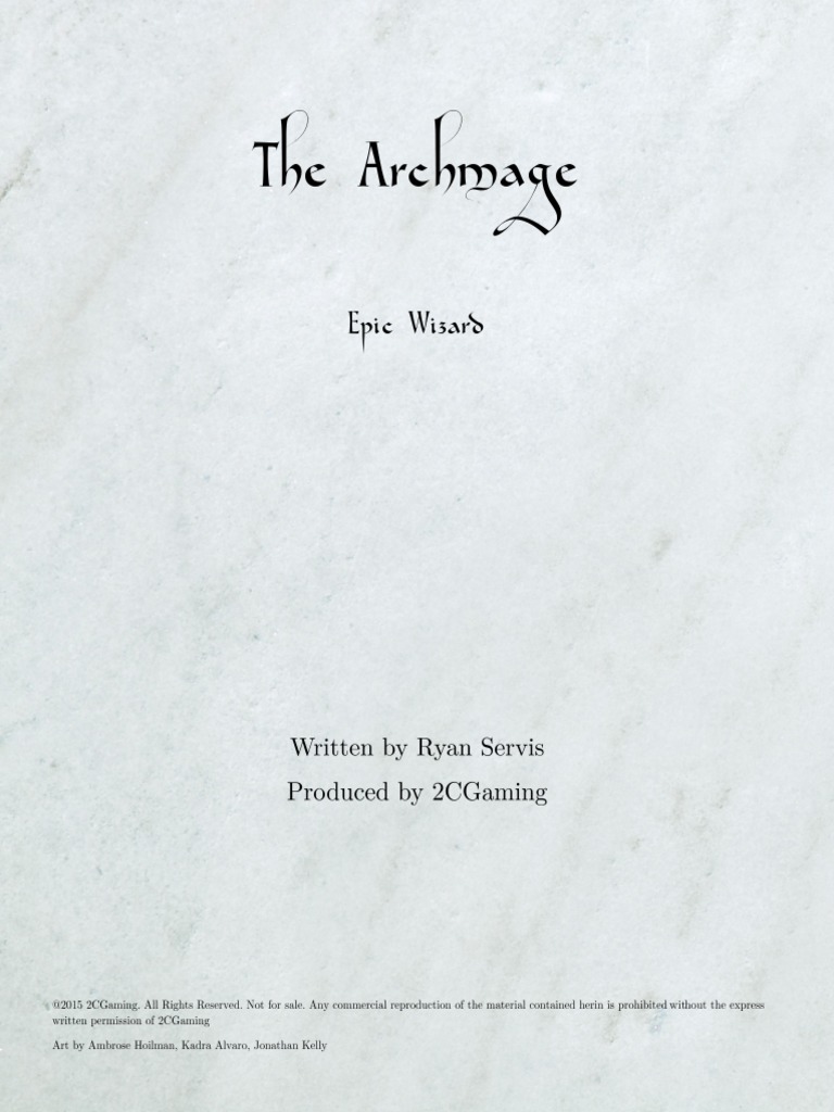 The Archmage (Epic Wizard) | PDF