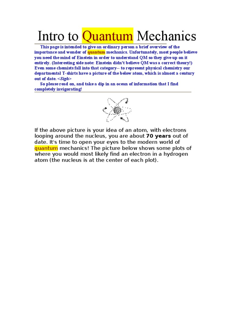 Understanding Quantum Mechanics Basics | PDF | Spin (Physics) | Quantum ...